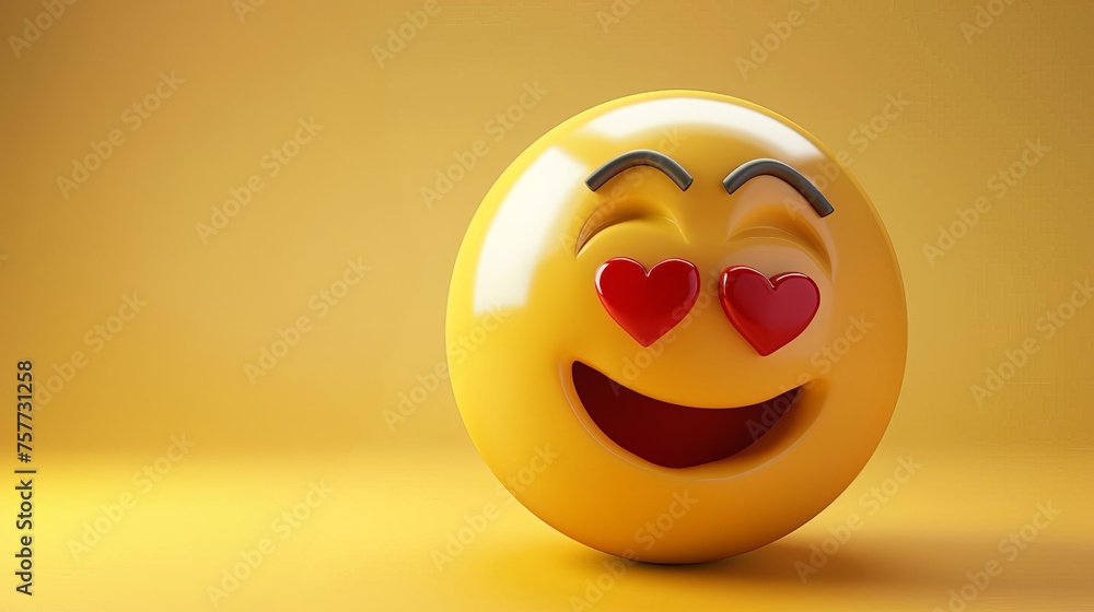 3D emoji emoticon expressing love and affection, with a heartwarming ...