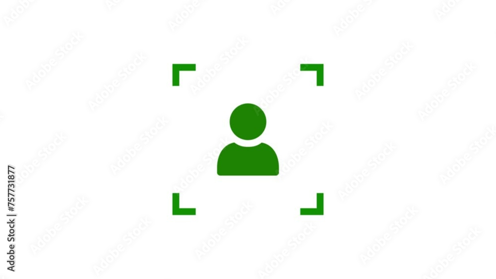 Digital Capture icon, center focus symbol . scan QR code icon, auto ...