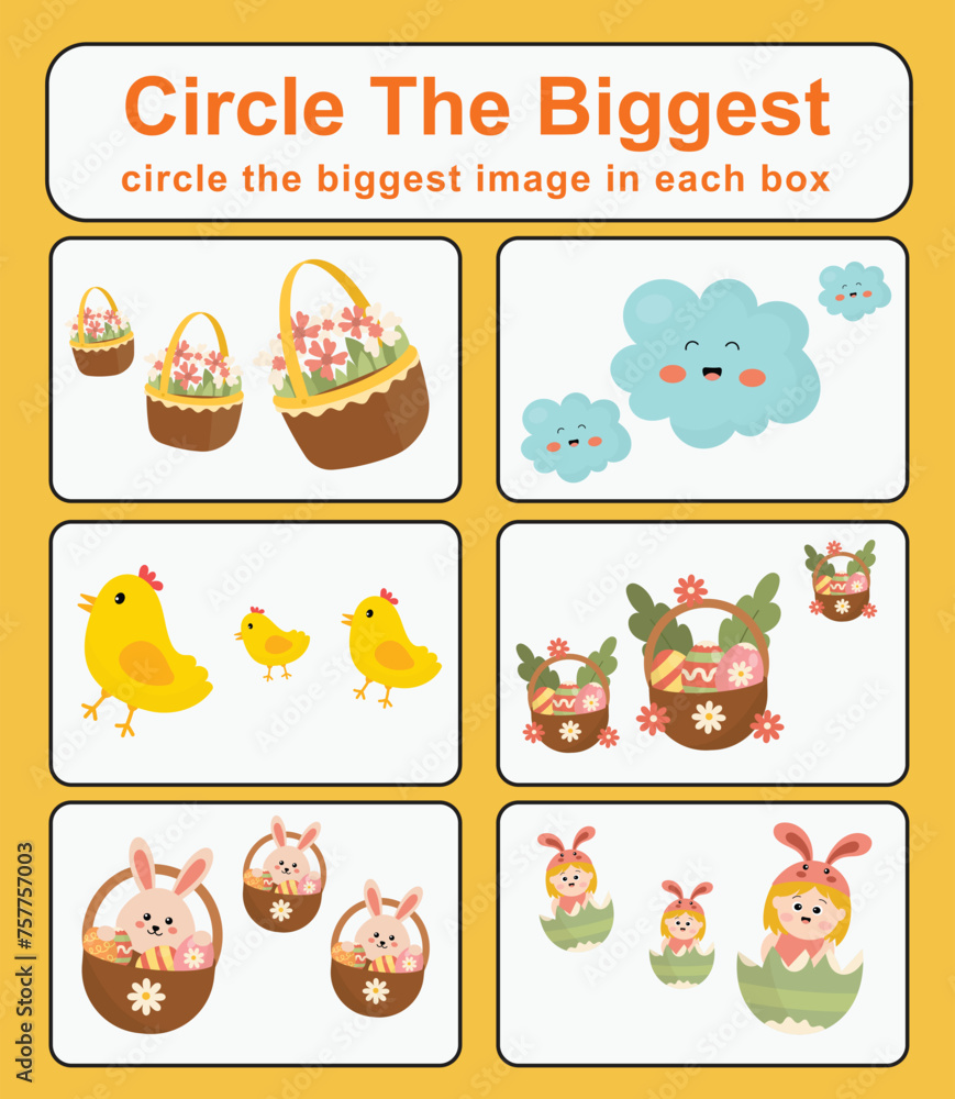 Circle the bigger worksheet. Learning about comparison. Printable ...