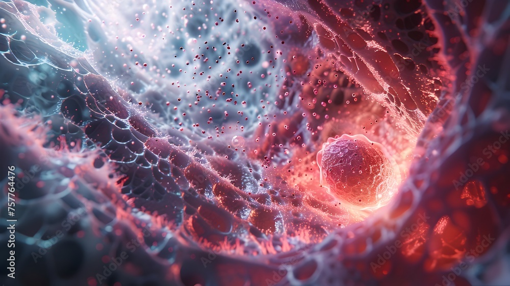 Bioluminescent Flow and Structure Inside uterus with egg - A Glimpse ...