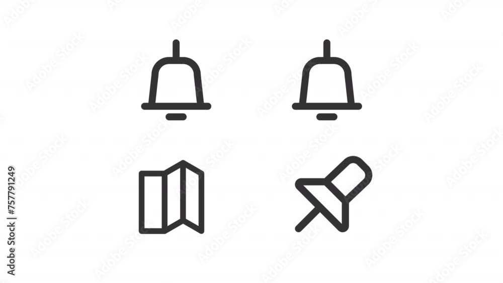 Animated interface icons. User engagement line animation library ...