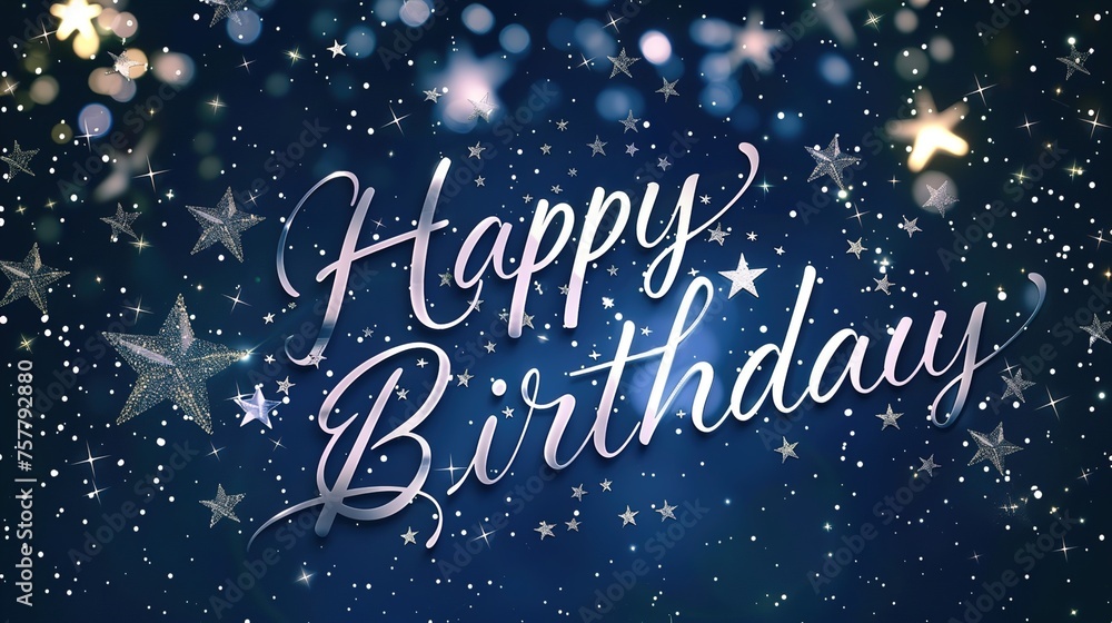 "Happy Birthday" written in elegant cursive font against a solid ...