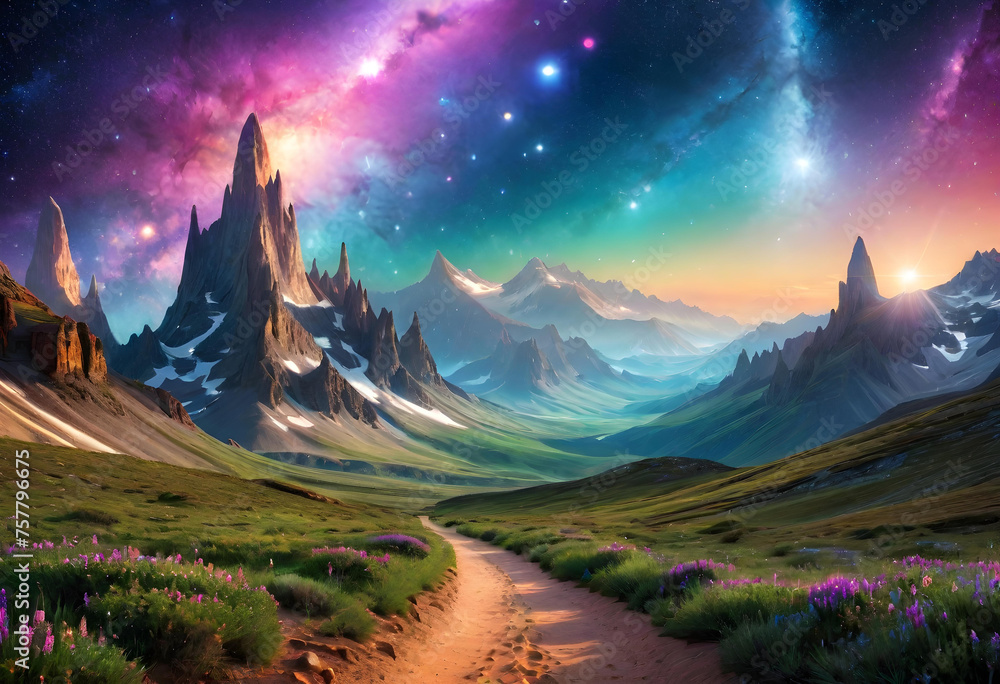 Galactic Landscape Background, Background, Galactic, Space, Universe ...