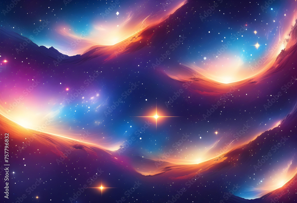 Galactic Landscape Background, Background, Galactic, Space, Universe ...