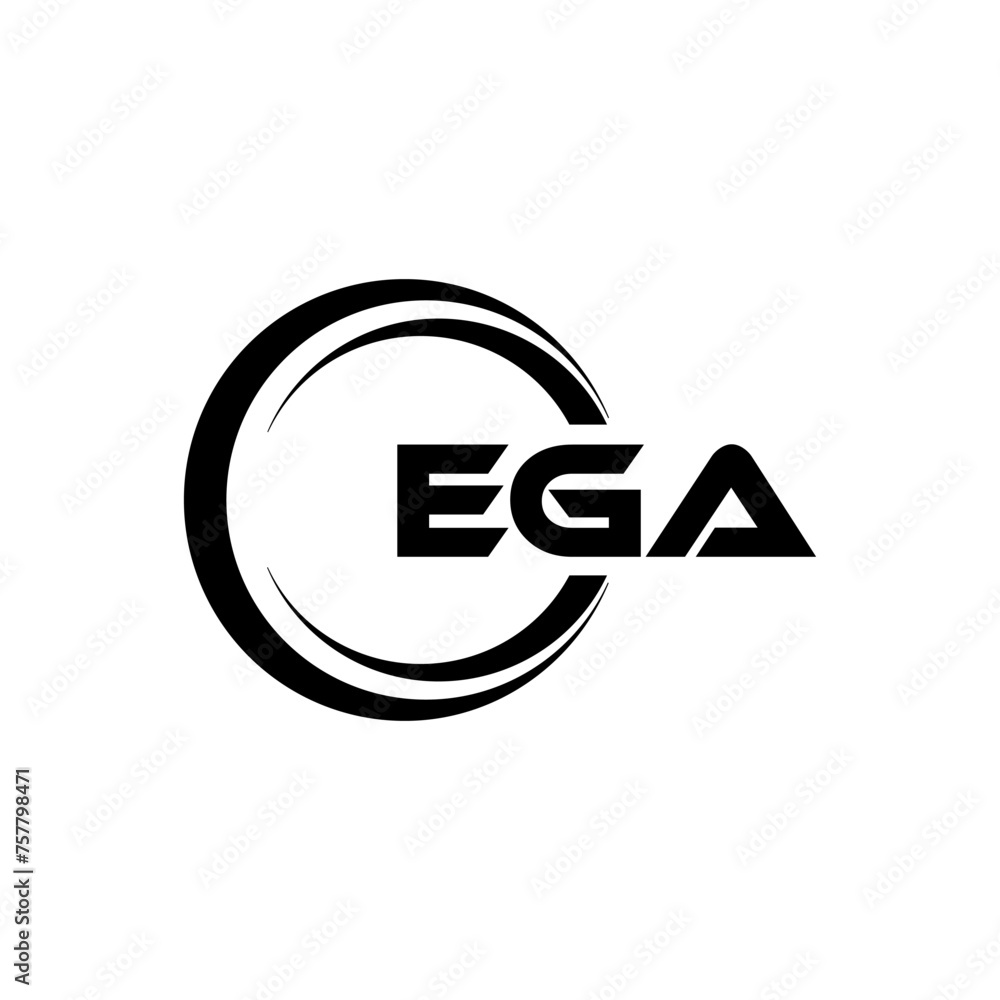 EGA letter logo design in illustration. Vector logo, calligraphy ...