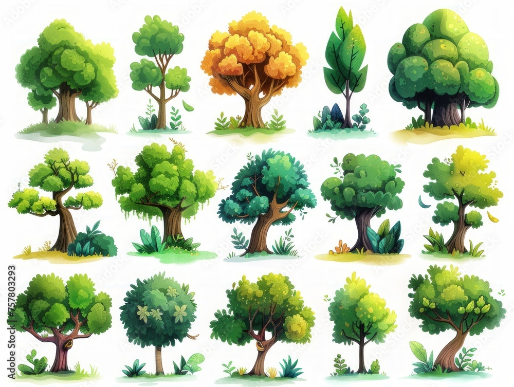 Kapok Tree: Elegant Illustration of a Tree Collection Generative AI ...