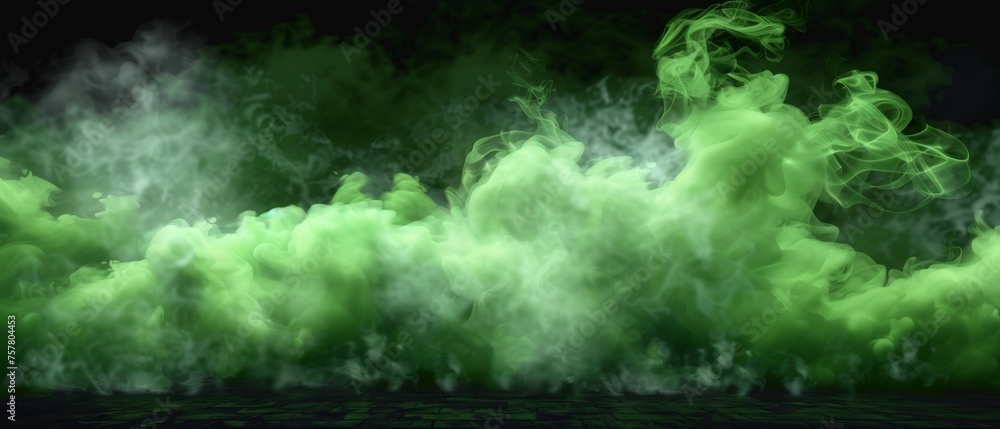 The smoky mist or toxic vapor is displayed on a transparent background ...