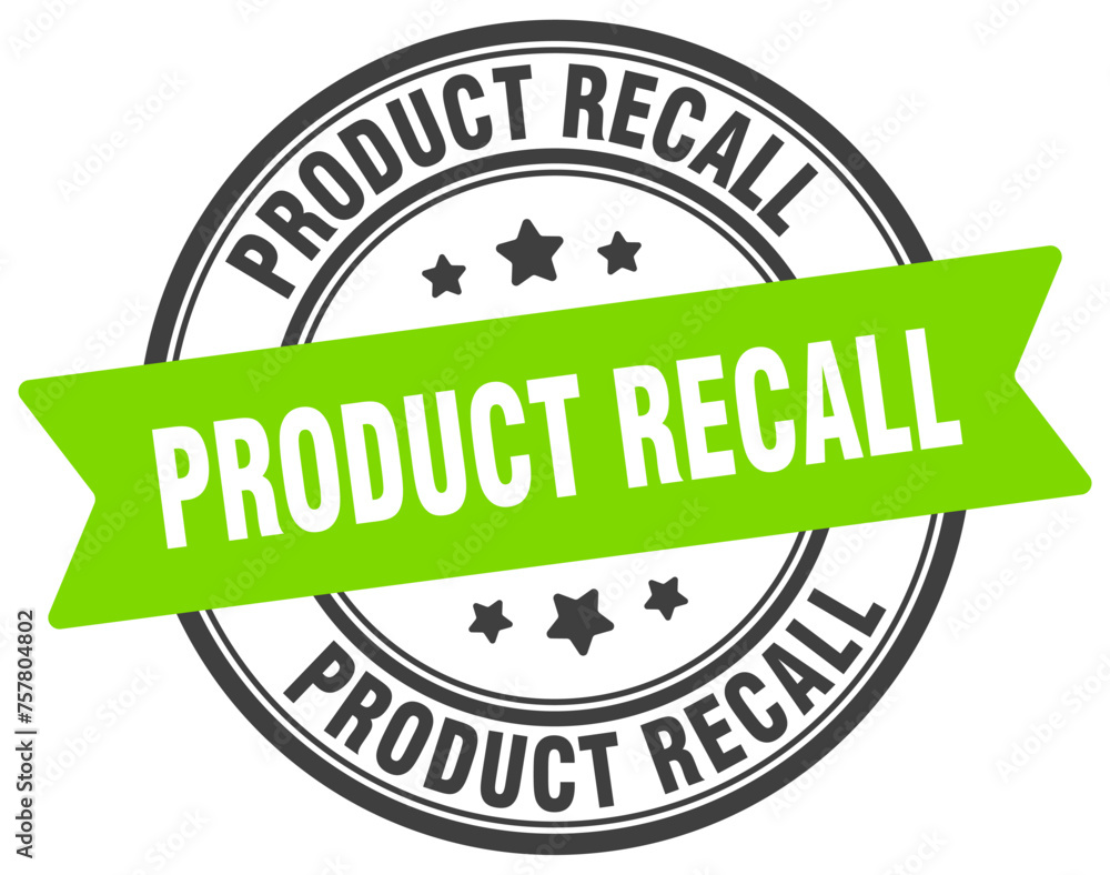 product recall stamp. product recall label on transparent background ...