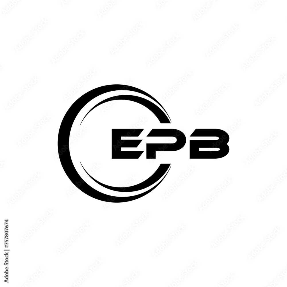 EPB letter logo design in illustration. Vector logo, calligraphy ...