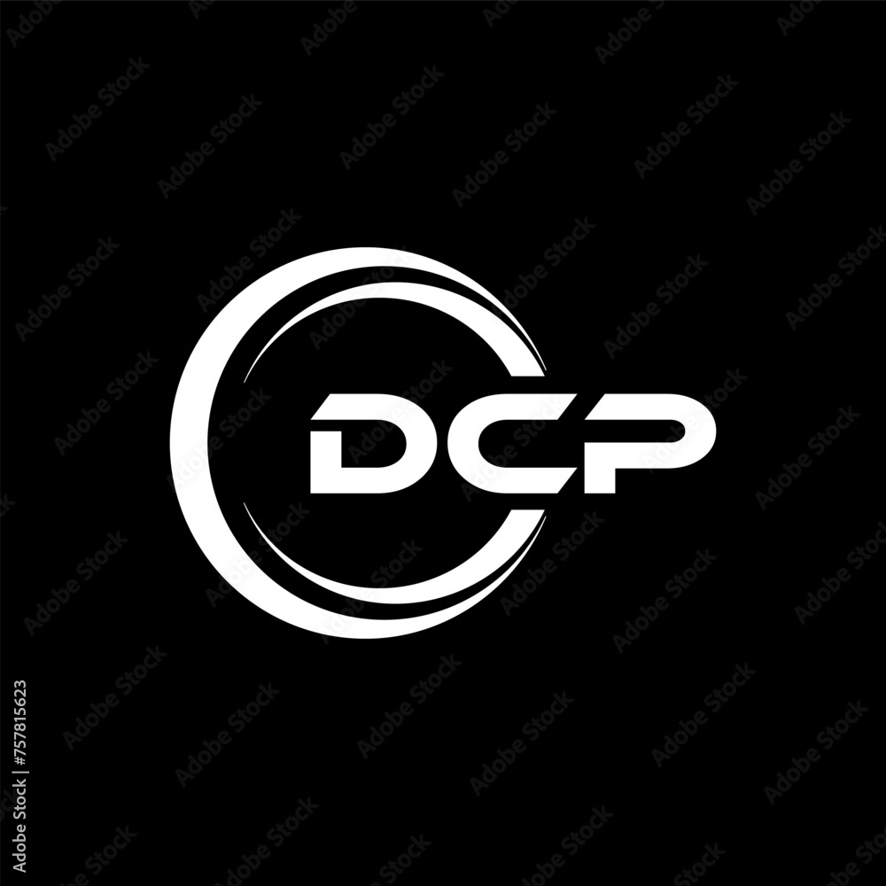 DCP letter logo design in illustration. Vector logo, calligraphy ...
