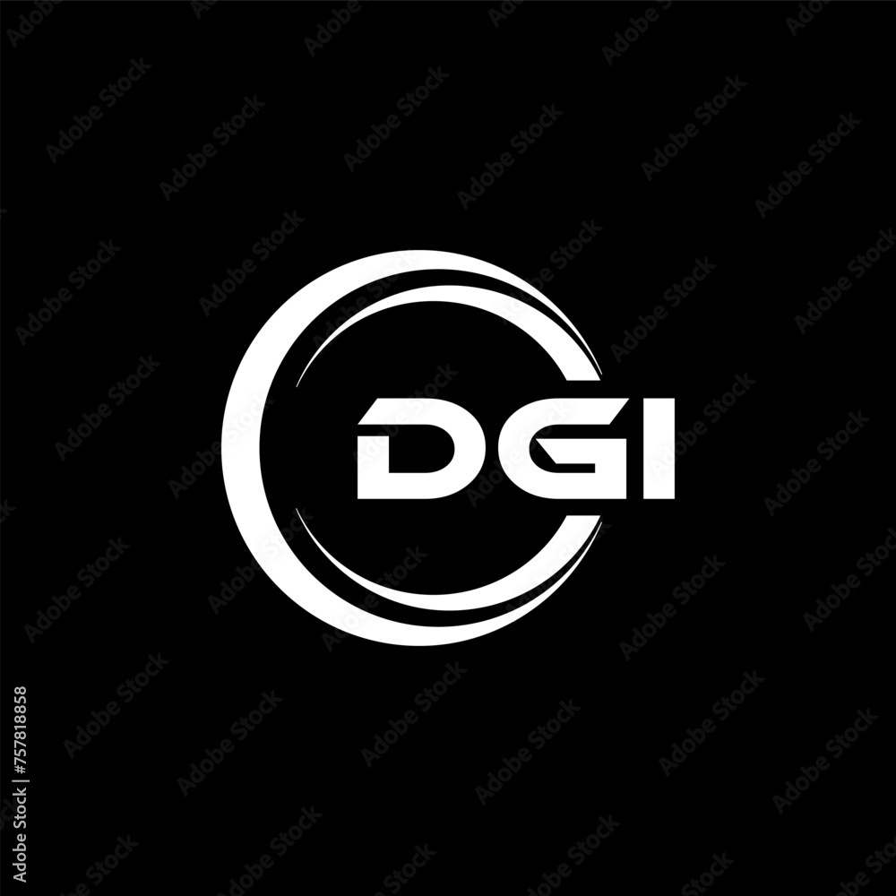 DGI letter logo design in illustration. Vector logo, calligraphy ...