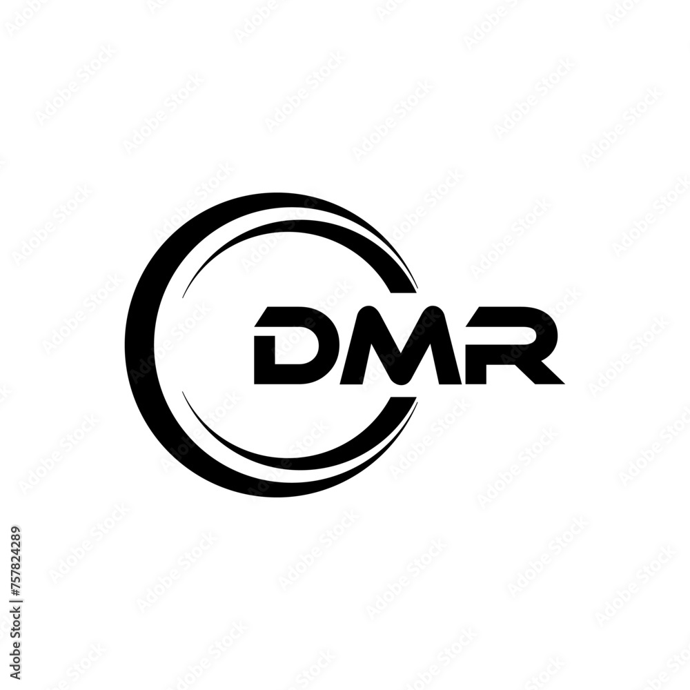 DMR letter logo design in illustration. Vector logo, calligraphy ...