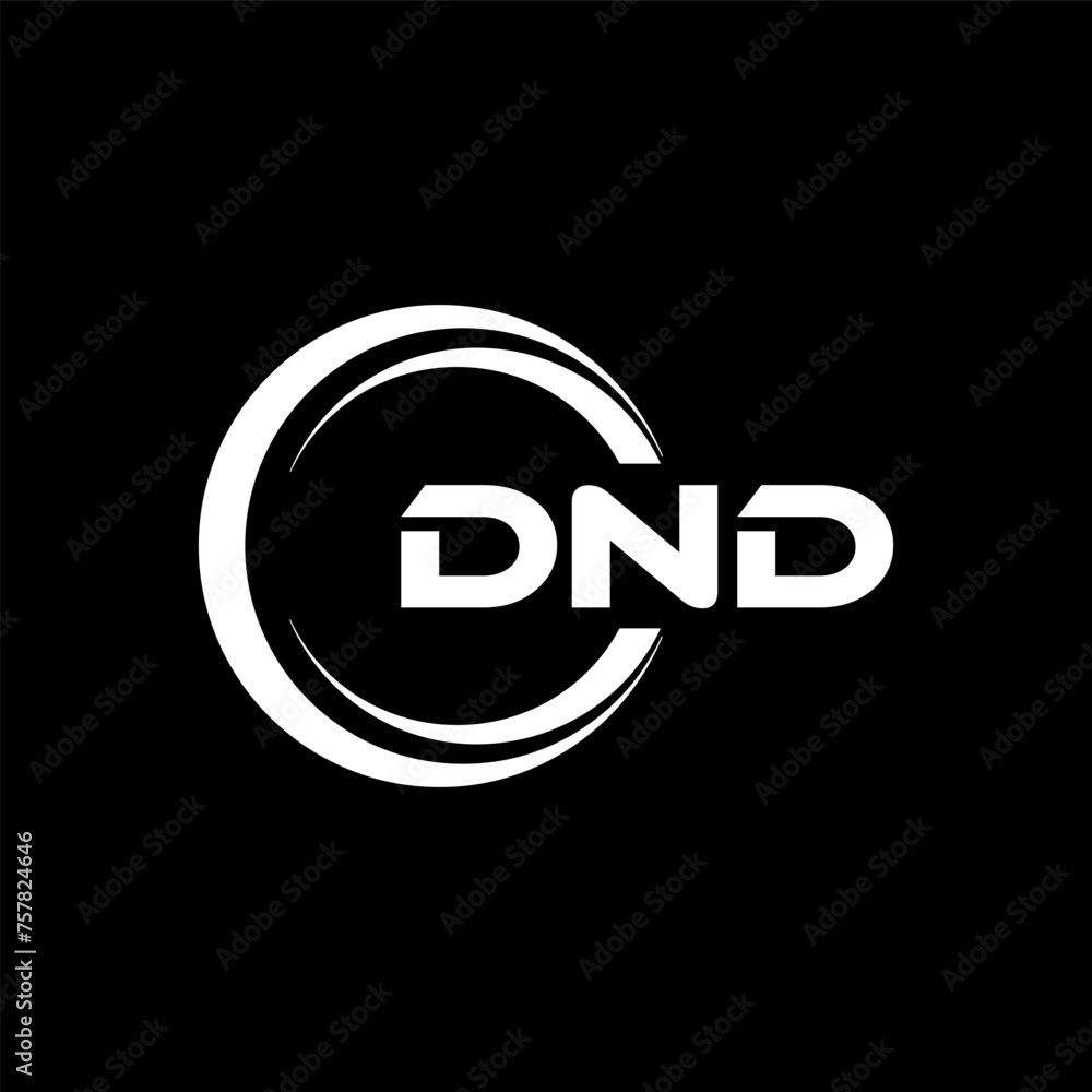 DND letter logo design in illustration. Vector logo, calligraphy ...
