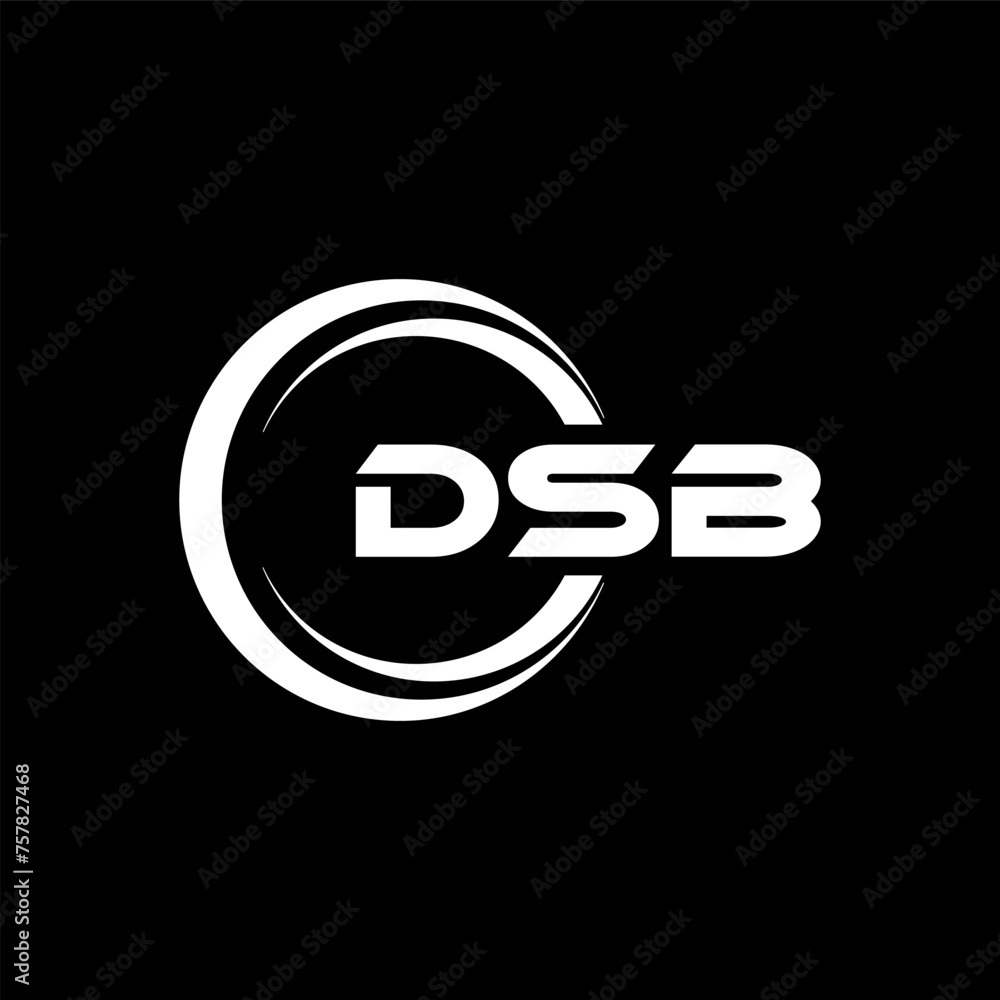 DSB letter logo design in illustration. Vector logo, calligraphy ...