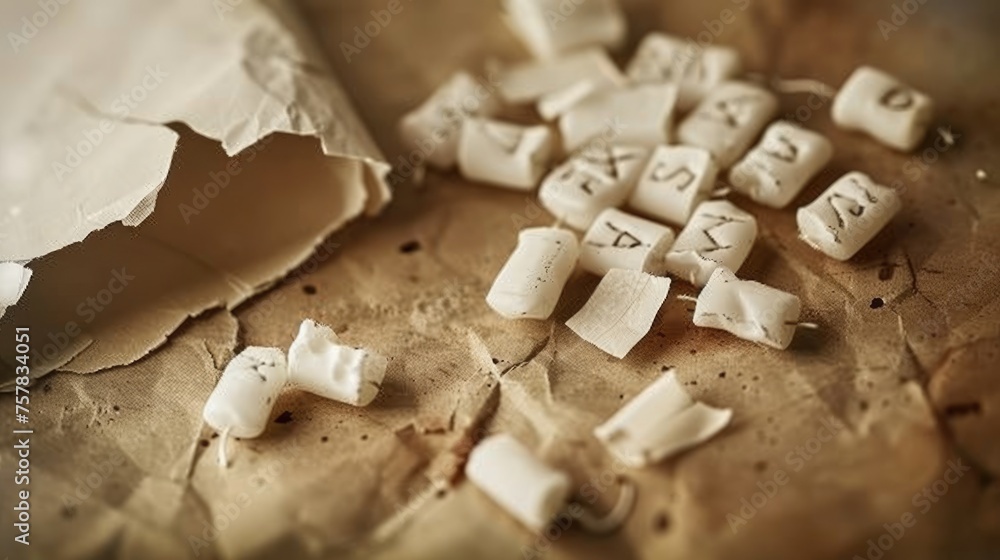 Avoiding Common Mistakes. Alphabet Beads and Torn Paper Written With ...