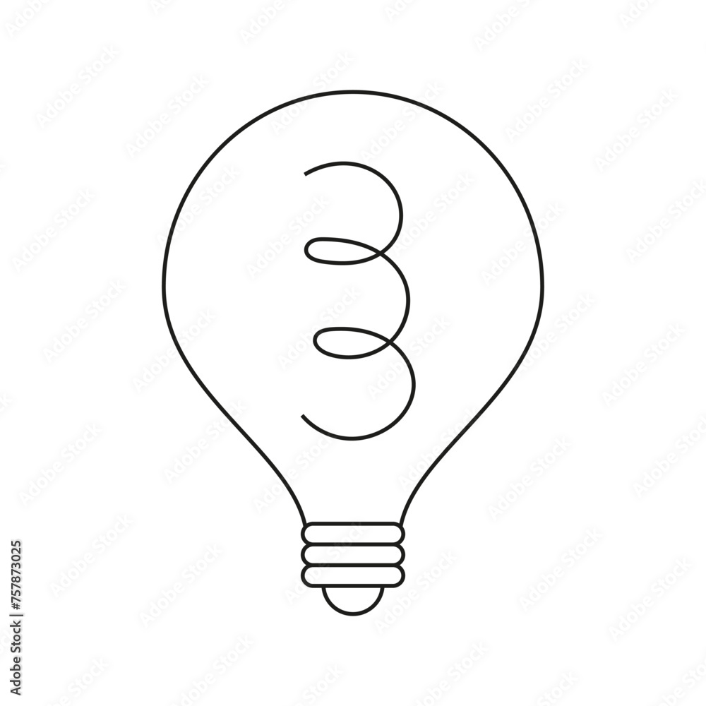 Light bulb icon doodle illustration. Concept of idea and solution ...