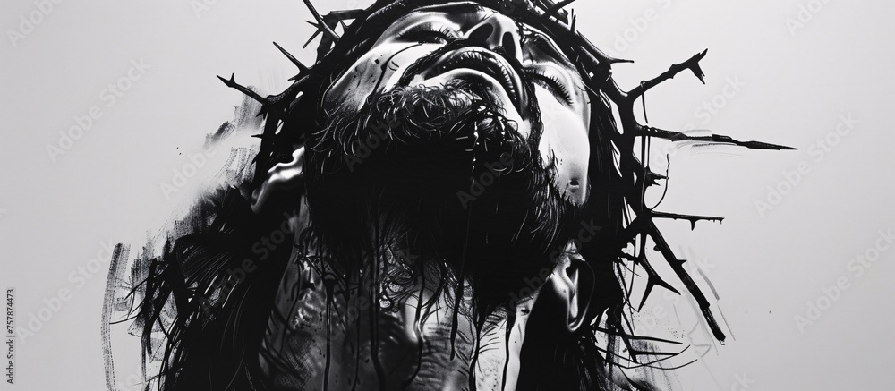 Jesus's Bloodied Face A Tribute to the Month of April Generative AI ...