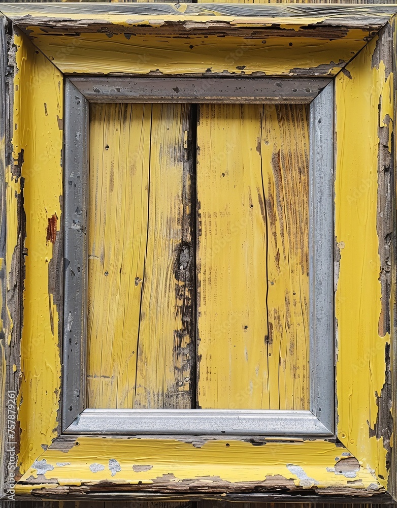 Yellow Wooden Frame with a Peek of the Month Generative AI Stock Photo ...