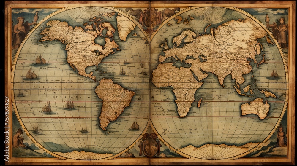 Rare map worth 7 million auctioned by map brokers. Stock Illustration ...