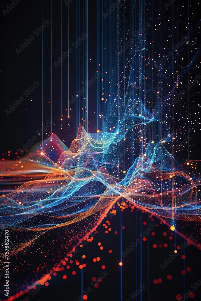 Abstract Data Visualization Book Cover Insightful Data Visions