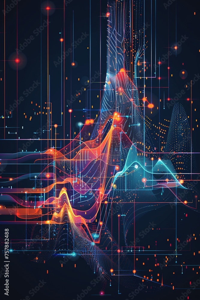 Abstract Data Visualization,Book Cover Insightful Data Visions - Unraveling Patterns and Trends ...
