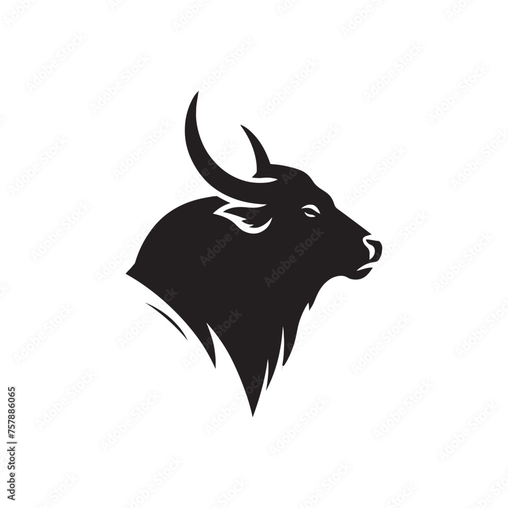Gaur Silhouette Vectors: Majestic Wild Bull Designs for Wildlife ...