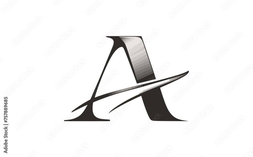 Minimalist logo design featuring a sleek, stylized letter "A". The "A ...