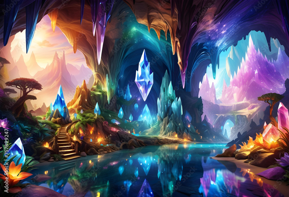 Crystal Caverns Landscape, Landscape, Caverns, Cave, Crystal, Minerals ...