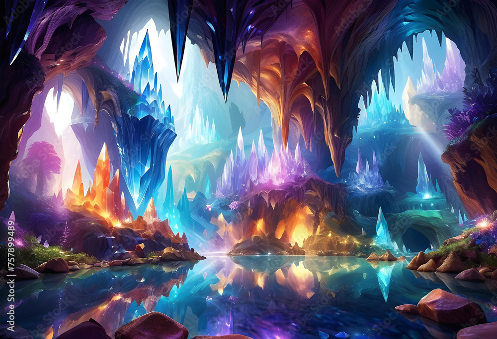 Crystal Caverns Landscape, Landscape, Caverns, Cave, Crystal, Minerals ...