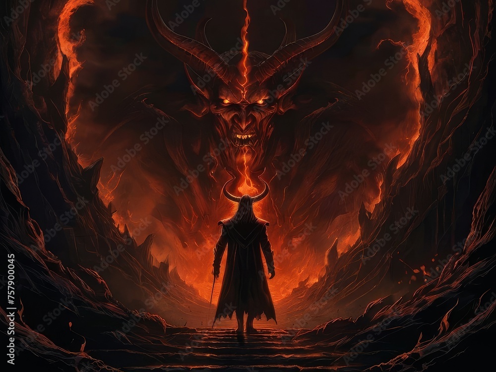 ภาพประกอบสต็อก Visualize Lucifers morning Star harrowing descent HD ...