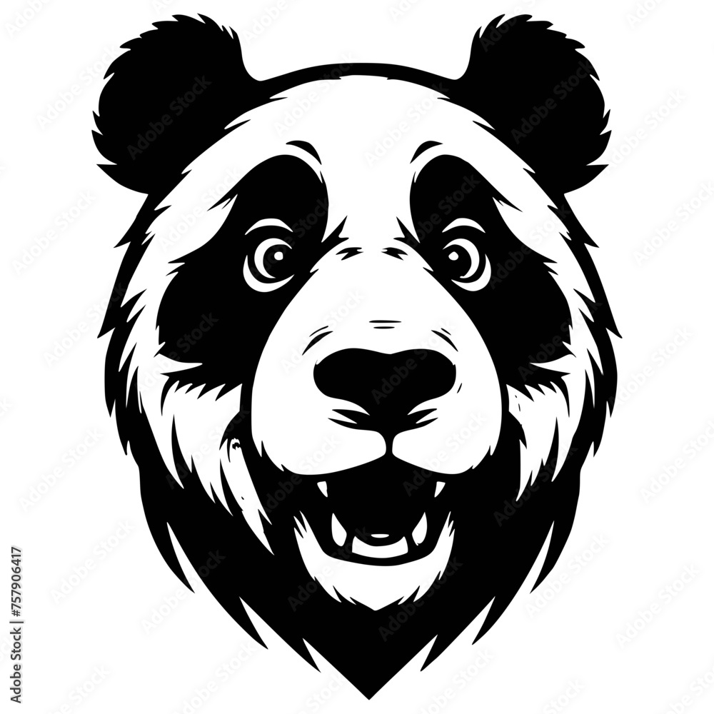 Vetor de Panda, Panda Head, Panda Face, Panda clipart, Panda vector ...