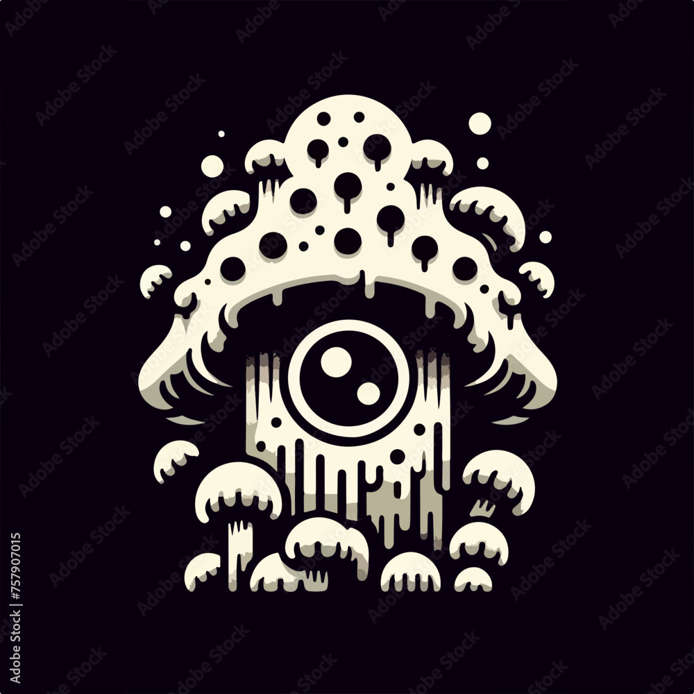 Typical fungi mushroom monster cell. Fungal Hyphae. Structure fungi ...