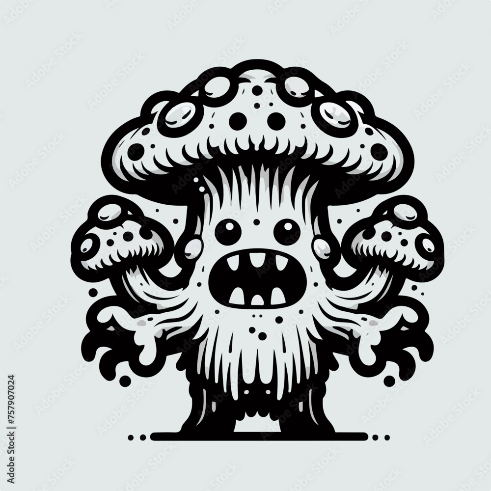 Typical fungi mushroom monster cell. Fungal Hyphae. Structure fungi ...