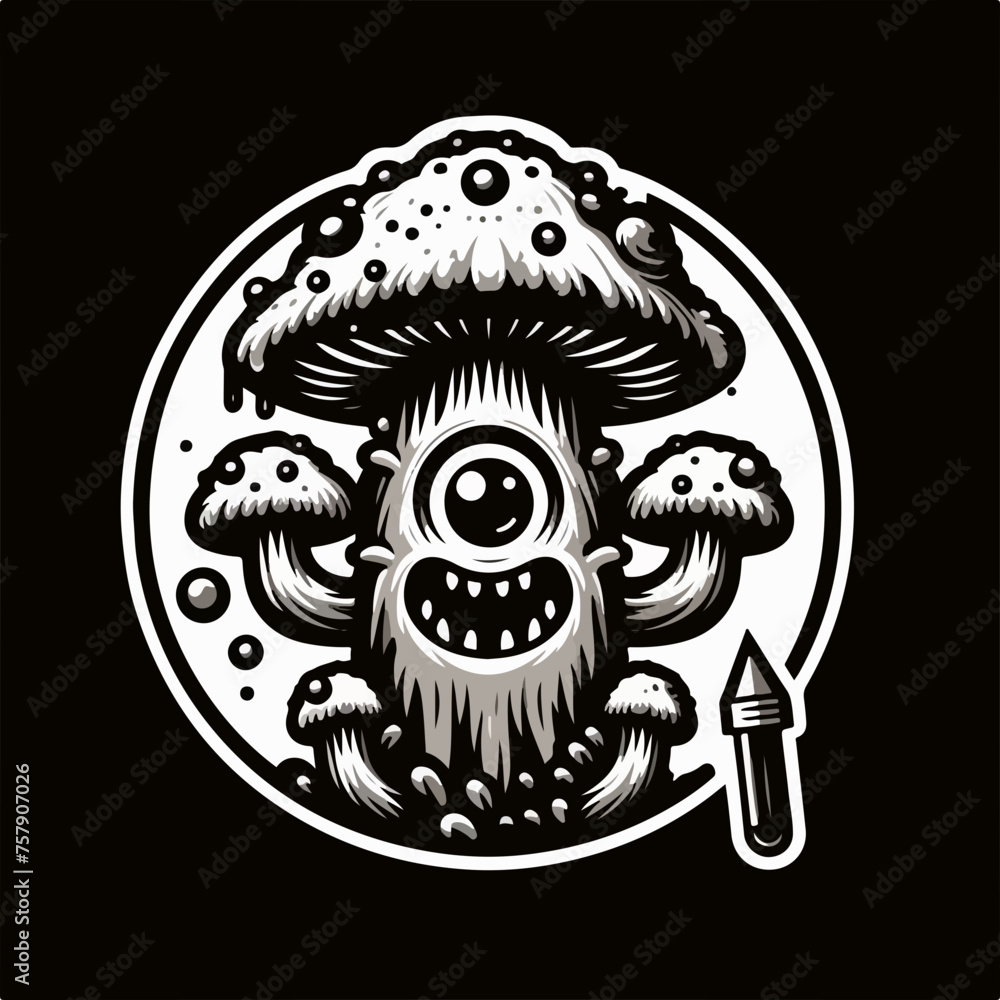 Typical fungi mushroom monster cell. Fungal Hyphae. Structure fungi ...