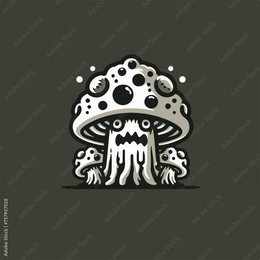 Typical fungi mushroom monster cell. Fungal Hyphae. Structure fungi ...