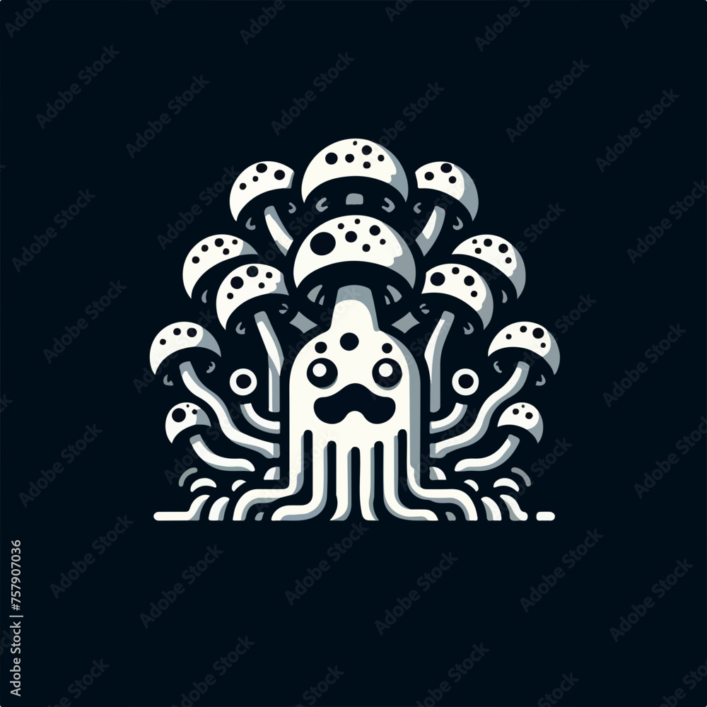 Typical fungi mushroom monster cell. Fungal Hyphae. Structure fungi ...