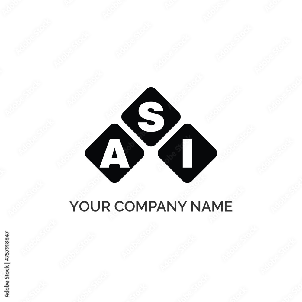 ASI letter logo design on white background. ASI logo. ASI creative ...
