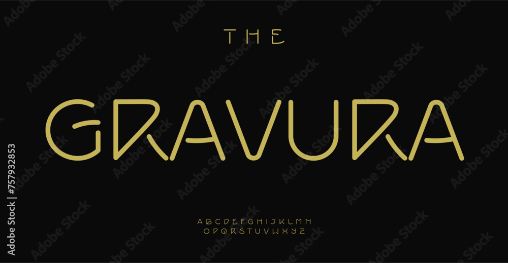 Avantgarde refined alphabet, decadent art deco font, art nouveau ...