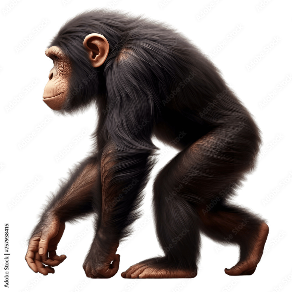 Chimpanzee Illustration PNG: Artistic Rendition of Intelligent Ape ...