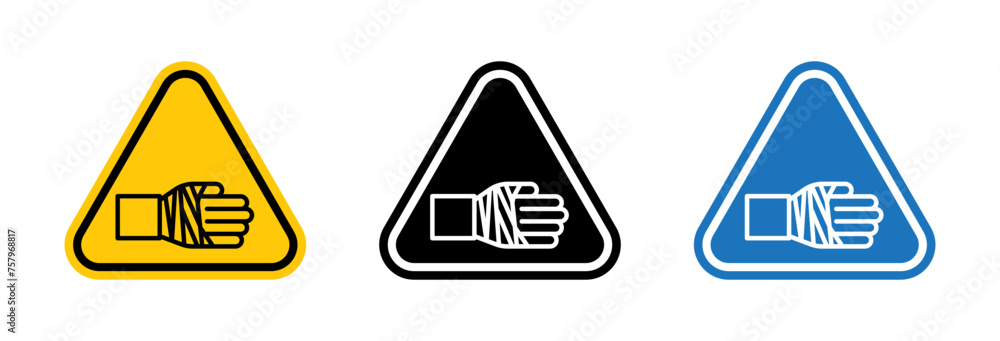 Chemical Burn Risk Sign. GHS05 Pictogram for Skin Contact Hazards ...