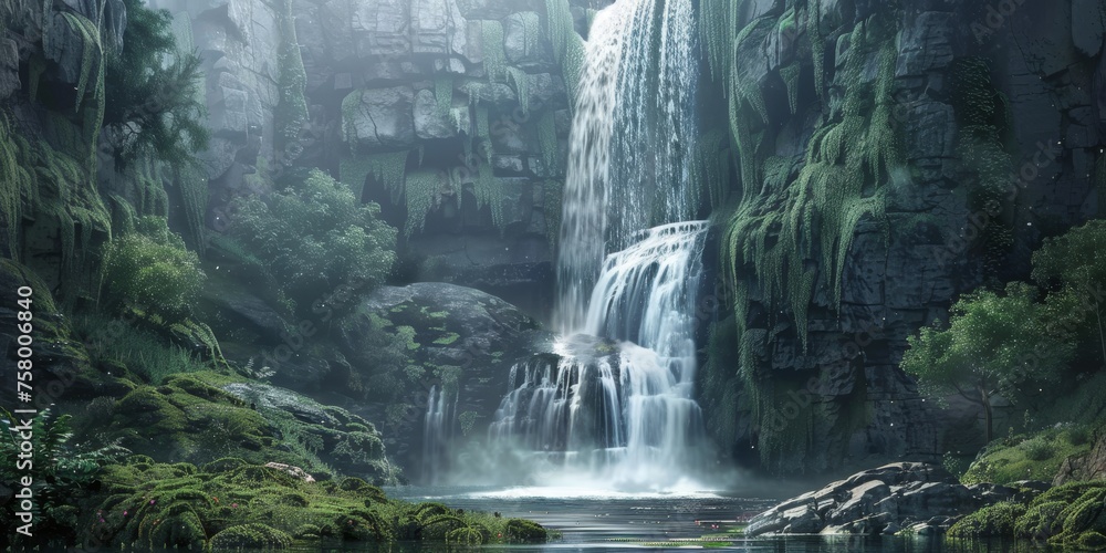 Waterfall hides the entrance to a secret cave - Water's force and the ...