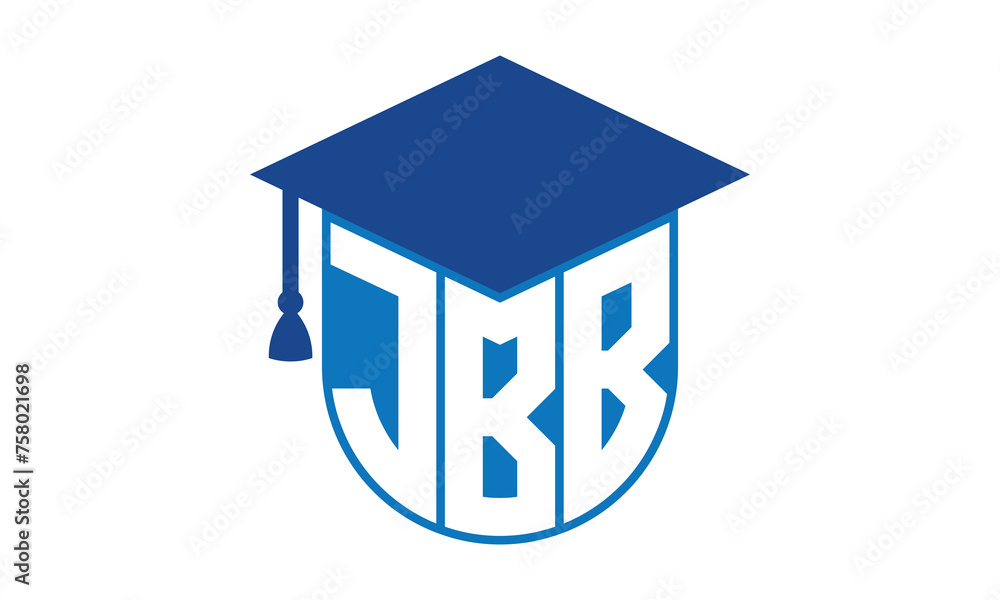 JBB initial letter academic logo design vector template. school college ...