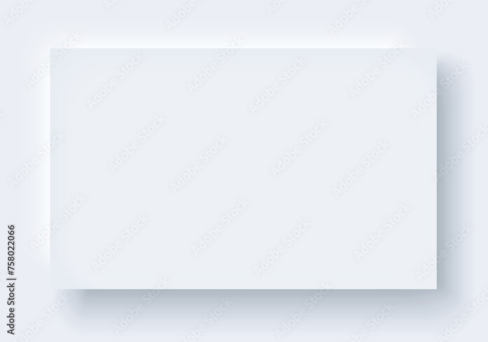 Vector realistic horizontal paper element with shadow on transparent ...