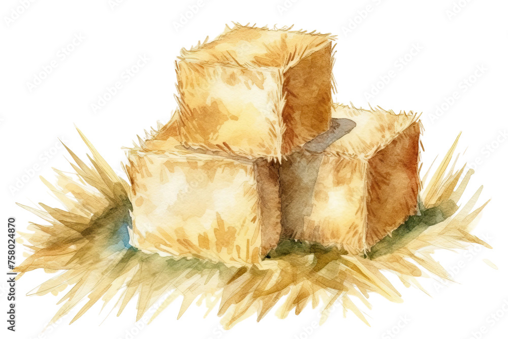 block white illustration Hand Hay Farm dry drawn storage background ...