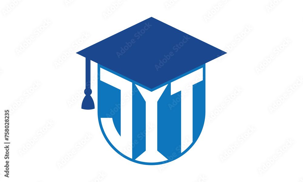 JIT initial letter academic logo design vector template. school college ...
