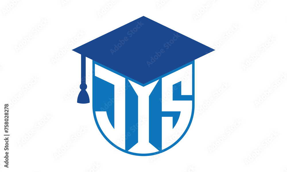 JIS initial letter academic logo design vector template. school college ...