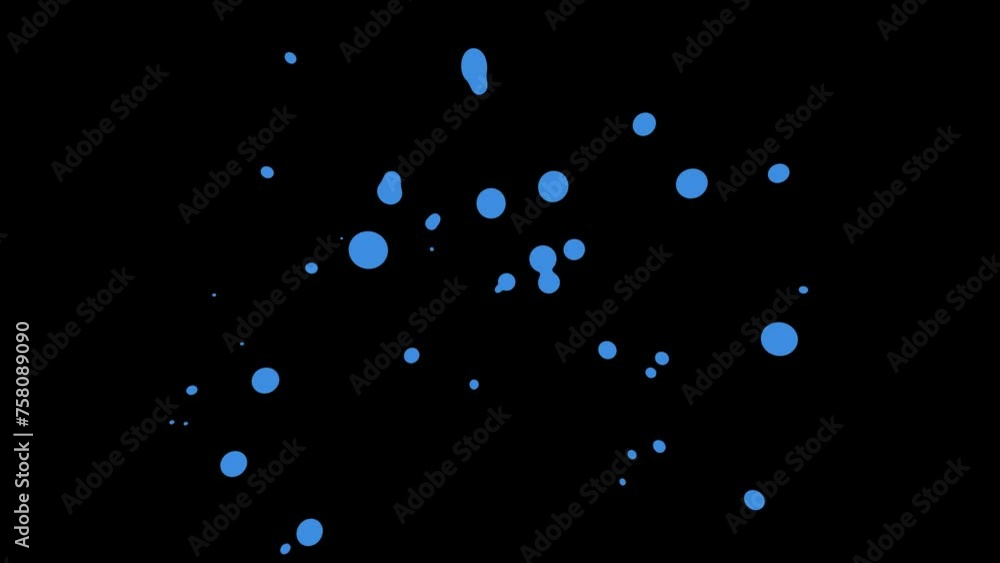 Cute blue water explosions elements. FX effects in 2d. Overlay on your ...