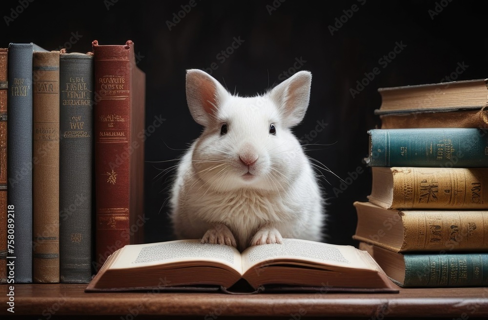 Stack of books, mouse sitting on book,open book,library mouse,books ...