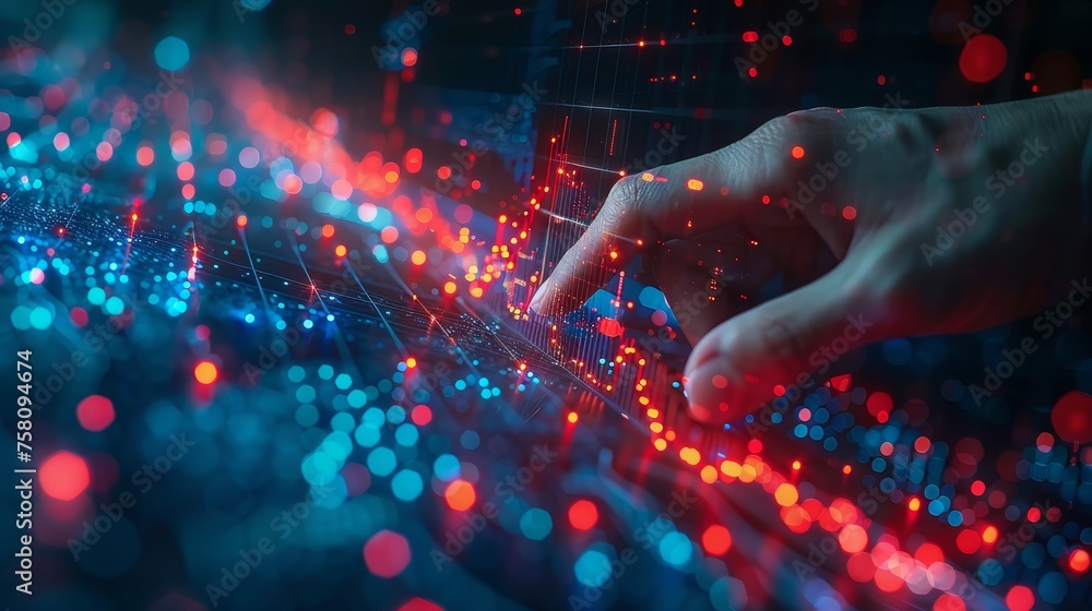 Finance, stock market, and growth graph chart with arrow. Abstract ...