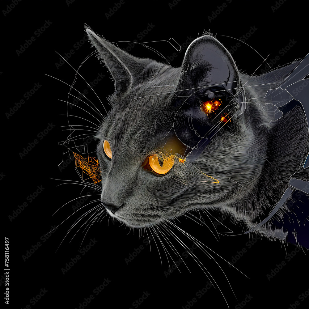 TECH CAT!, Project, Design, Technology, Chip, Robot, Feline, Animal ...